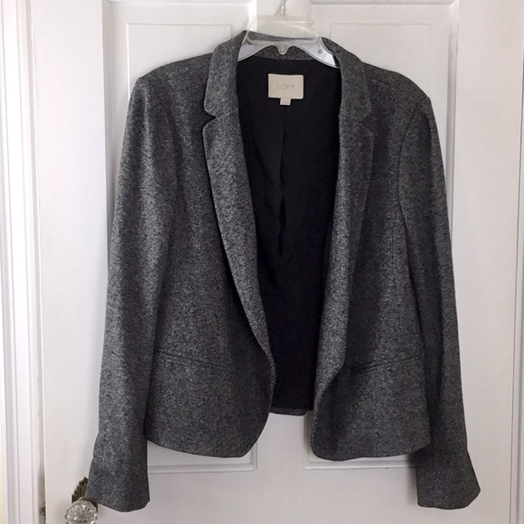 LOFT | Jackets & Coats | Loft Wool Knit Open Blazer | Poshmark